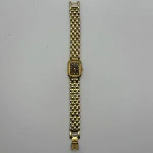 Seiko | Accessories | Vintage Seiko Rectangular Gold Black Tones Petite ...